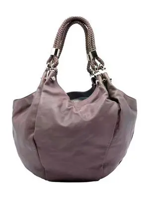 Gucci 2016-2026 Leather Braided Handle Hobo Bag - Brown