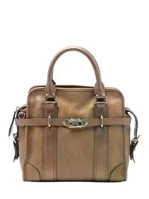 Burberry 2000-2017 Leather Top Handle Satchel - Brown