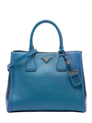 Prada Saffiano Lux Galleria Satchel - Blue