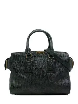 Burberry Clifton Satchel Medium Grained Leather - Black