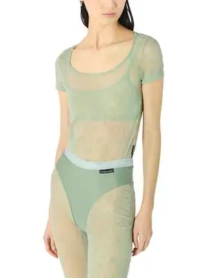 MARINE SERRE Moonogram Round-Neck T-Shirt Green