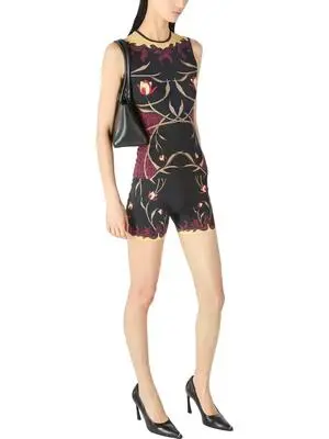 MARINE SERRE Printed Sleeveless Top - Black