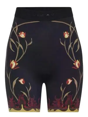 MARINE SERRE Printed Mini Shorts - Black