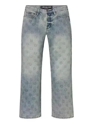 LOSTSHDWS Embossed-logo Jeans - Blue