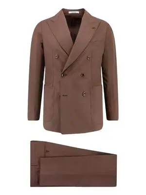 Tagliatore Double-breasted Suit Brown