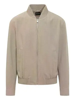 BOSS Zip-up Bomber Jacket - Neutrals