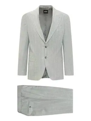 BOSS C-huge Striped-pattern Suit - Grey