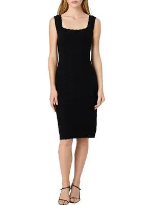 French Connection Nellis Stitch Sleeveless Body-con Dress - Black