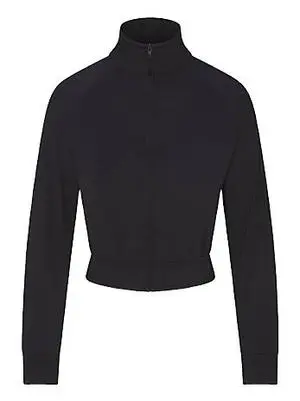 NIKESKIMS Airy Cropped Track Jacket - Obsidian