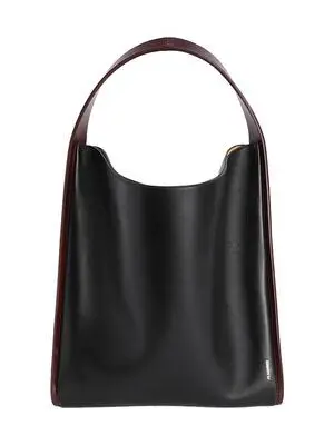 JIL SANDER Pivot Medium Leather Tote Bag Black
