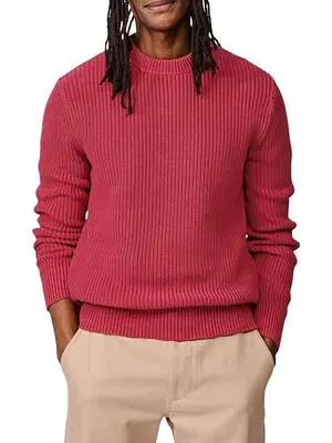AUBIN Martin Ribbed Crew Neck Sweater - Pink