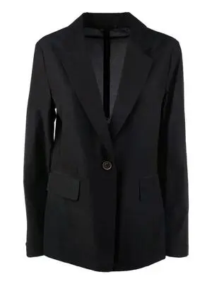 Peserico Buttoned Blazer With Pockets - Blue