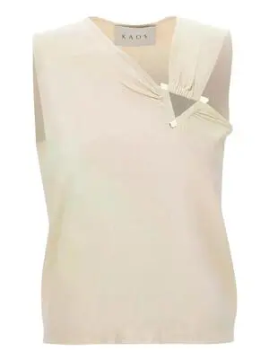 KAOS Asymmetric Metal-detail Top - Neutrals
