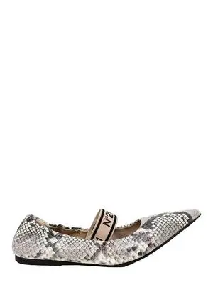 N°21 Pointed-toe Strap Pumps - Grey