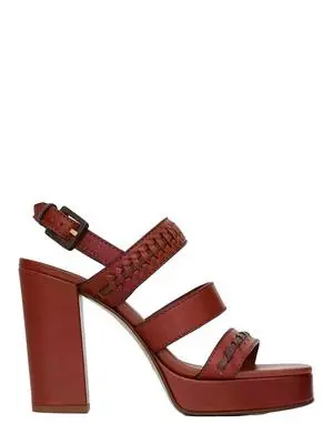 Zimmermann Alchemy Woven Platform Sandals - Brown