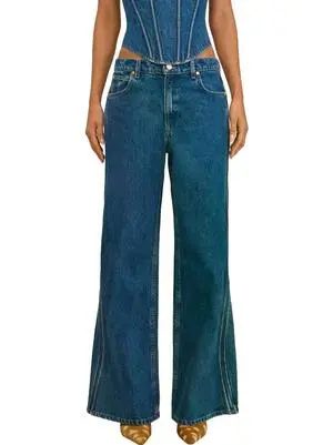 Cult Gaia Seam Detail Flared Jeans - Blue