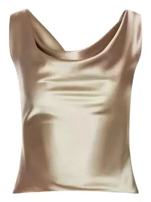 ALEXIA & ANTONIA Cowl-neck Blouse - Neutrals
