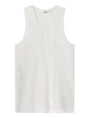 AGOLDE Viggo Ribbed Tank Top Neutrals
