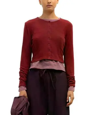 LESET Lauren Buttoned Cardigan - Red