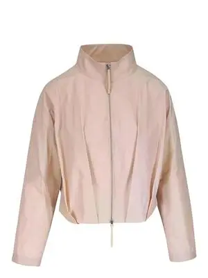 Lafayette 148 New York Zipped Pleated Jacket - Neutrals