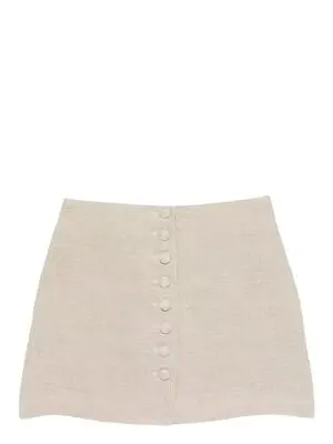 LIBEROWE Button Detailed Mini Skirt - Neutrals