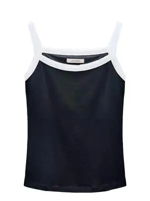 Dorothee Schumacher Contrast Trim Camisole - Blue