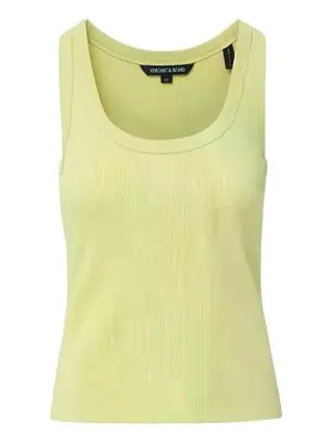Veronica Beard Birke Ribbed Tank Green