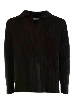 PAOLO RAGAZZINI Polo Ribbed Knitwear - Brown