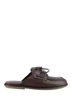 Officine Creative Love 106 Leather Mules With Lace Detailing - Brown