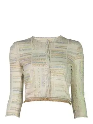 DEVON Windsor Fringed Trim Jacket - Neutrals