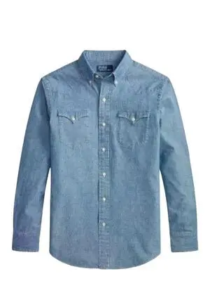 Polo Ralph Lauren Buttoned-pocket Denim Shirt - Blue