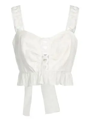 Sandro Top Linen Polyester - White