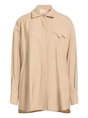 KAOS Oversized Twill Shirt - Beige