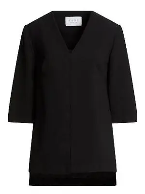 KAOS Crepe Top With 3/4 Sleeves - Black