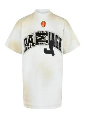 Alexander McQueen Oversized Embroidered Skater T-shirt - Dirty White