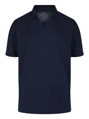 Givenchy Zanone Open Collar Polo Shirt - Blue