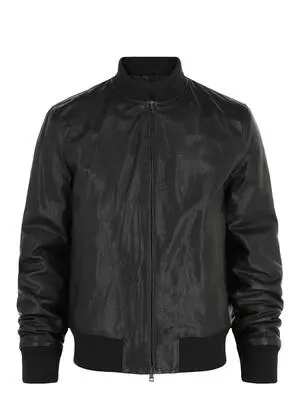 Missoni Montedoro Leather Bomber Jacket - Black