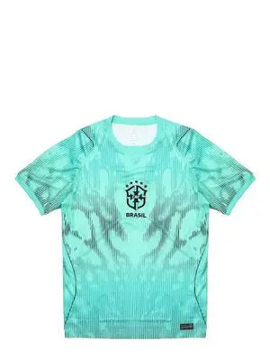 Nike Air Jordan X Cbf Brazil Dri-fit Stadium Goalkeeper Jersey - Light Menta/black