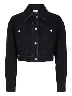 Brioni Cropped Denim Jacket - Black