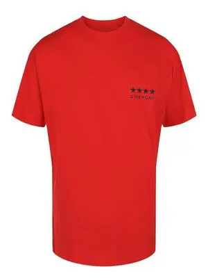 Givenchy 4g Cotton T Shirt - Red
