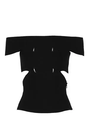 Alexander McQueen Off-the-shoulder Top - Black