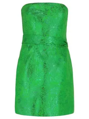 ALEXANDER MCQUEEN Alexander McQueen Floral Jacquard Bustier Dress
