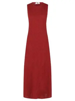 Missoni Metallic Chevron Maxi Dress - Red