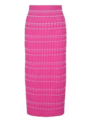 Alexander McQueen High-waisted Pencil Skirt - Pink White