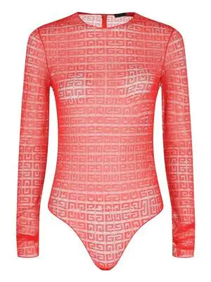 Givenchy 4G Lace Bodysuit Vermilion