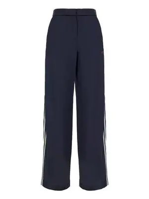 Off-White Striped Cropped Trousers - Blue
