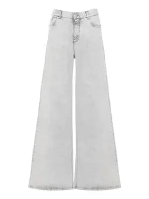 PANICALE Embellished Wide Leg Jeans - Grey