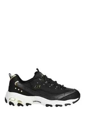 Sketchers Logo-detail Lace-up Sneakers - Black