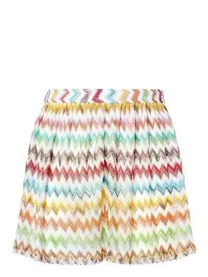 Missoni Zigzag Elasticated Shorts - White