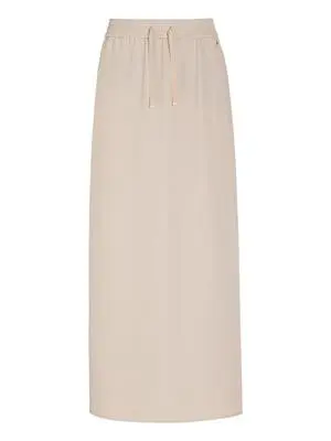 Herno Crepe Midi Skirt - Cream